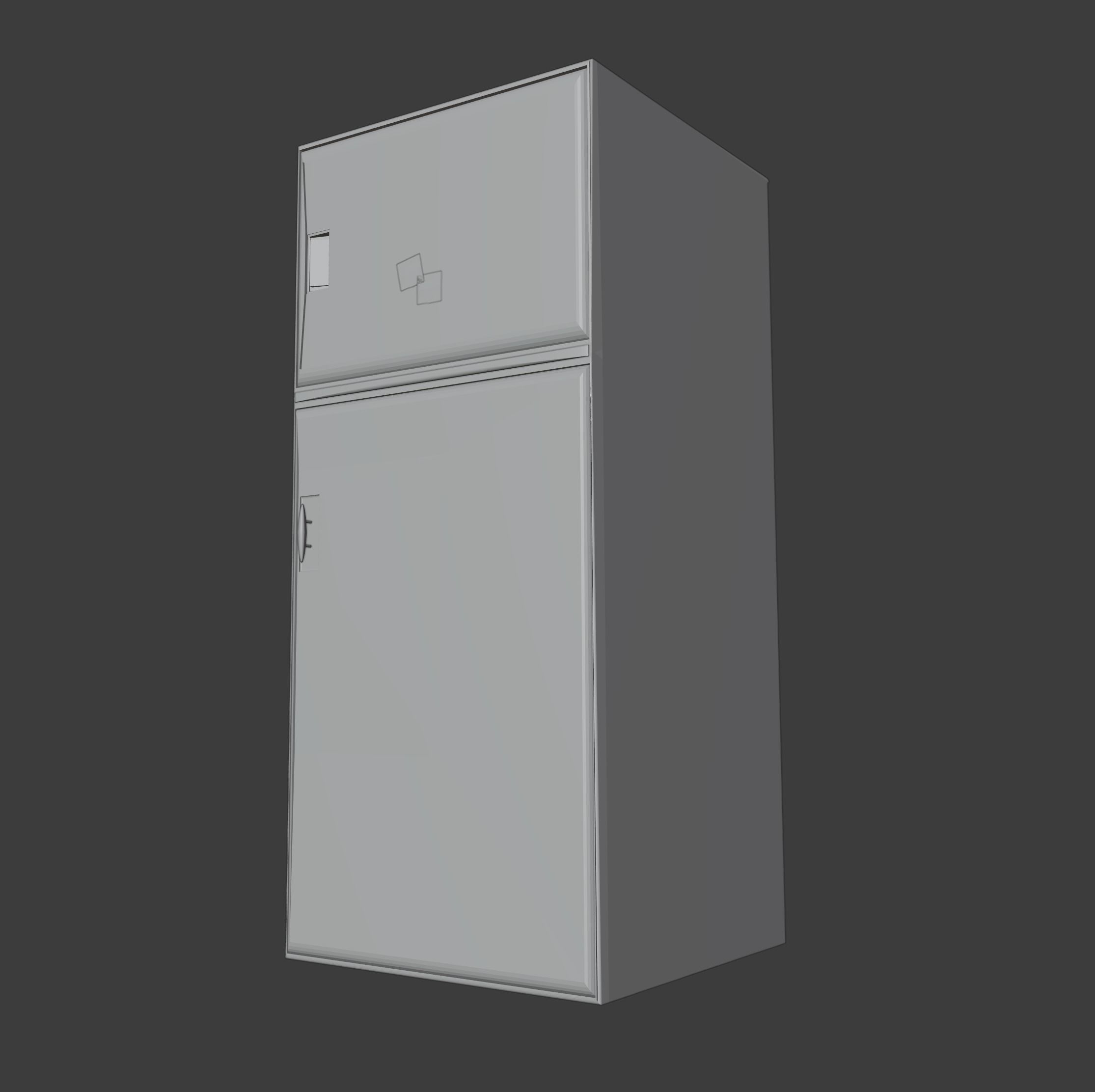 3D model Creme white 90s Refrigerator VR / AR / low-poly | CGTrader