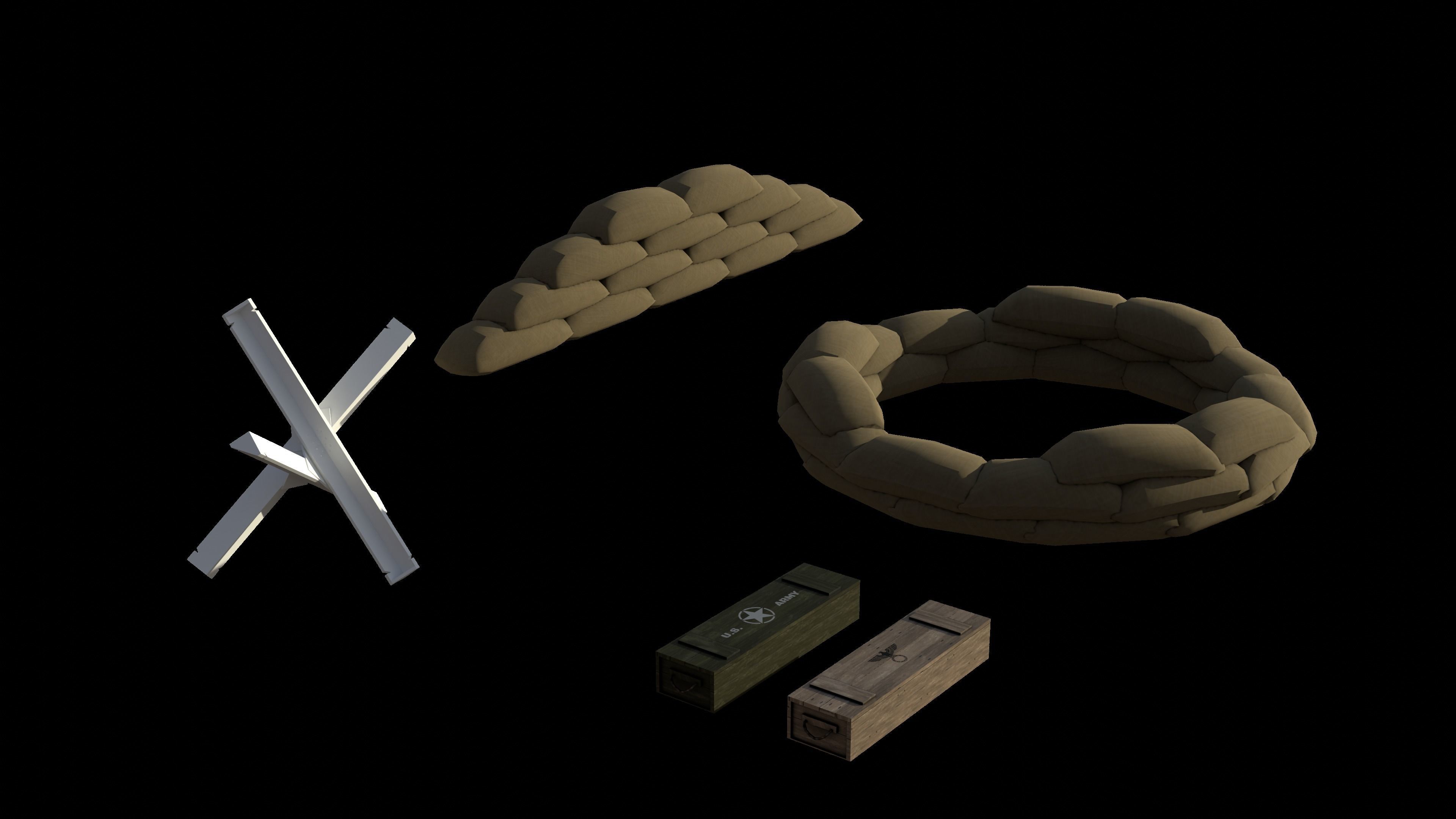 3D model Roblox ww2 military props VR / AR / low-poly | CGTrader