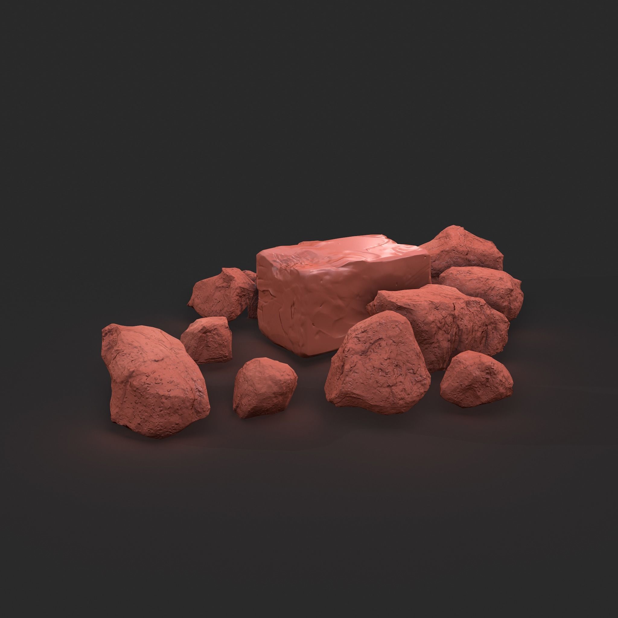 3D model Clay Chunks VR / AR / low-poly | CGTrader