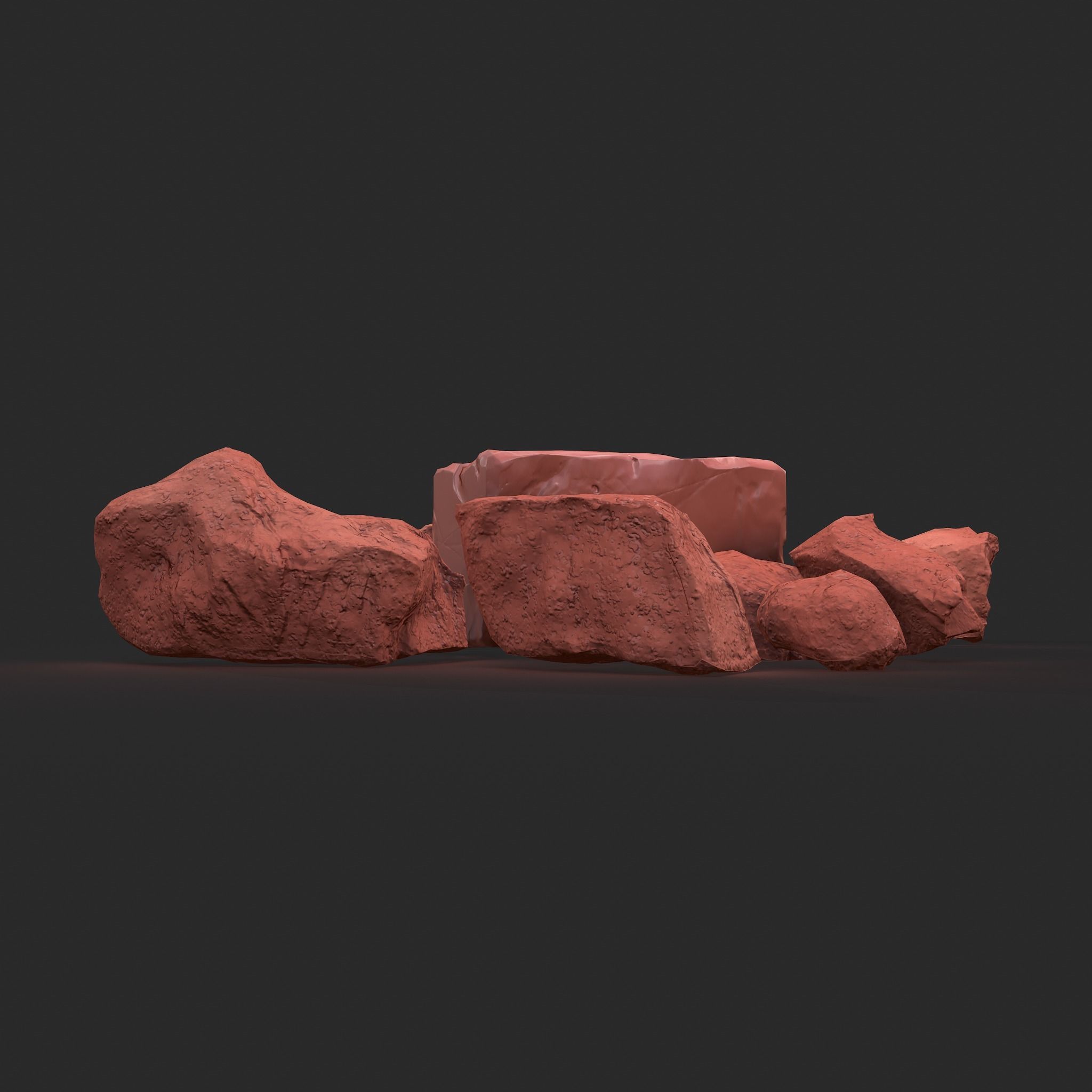 3D model Clay Chunks VR / AR / low-poly | CGTrader