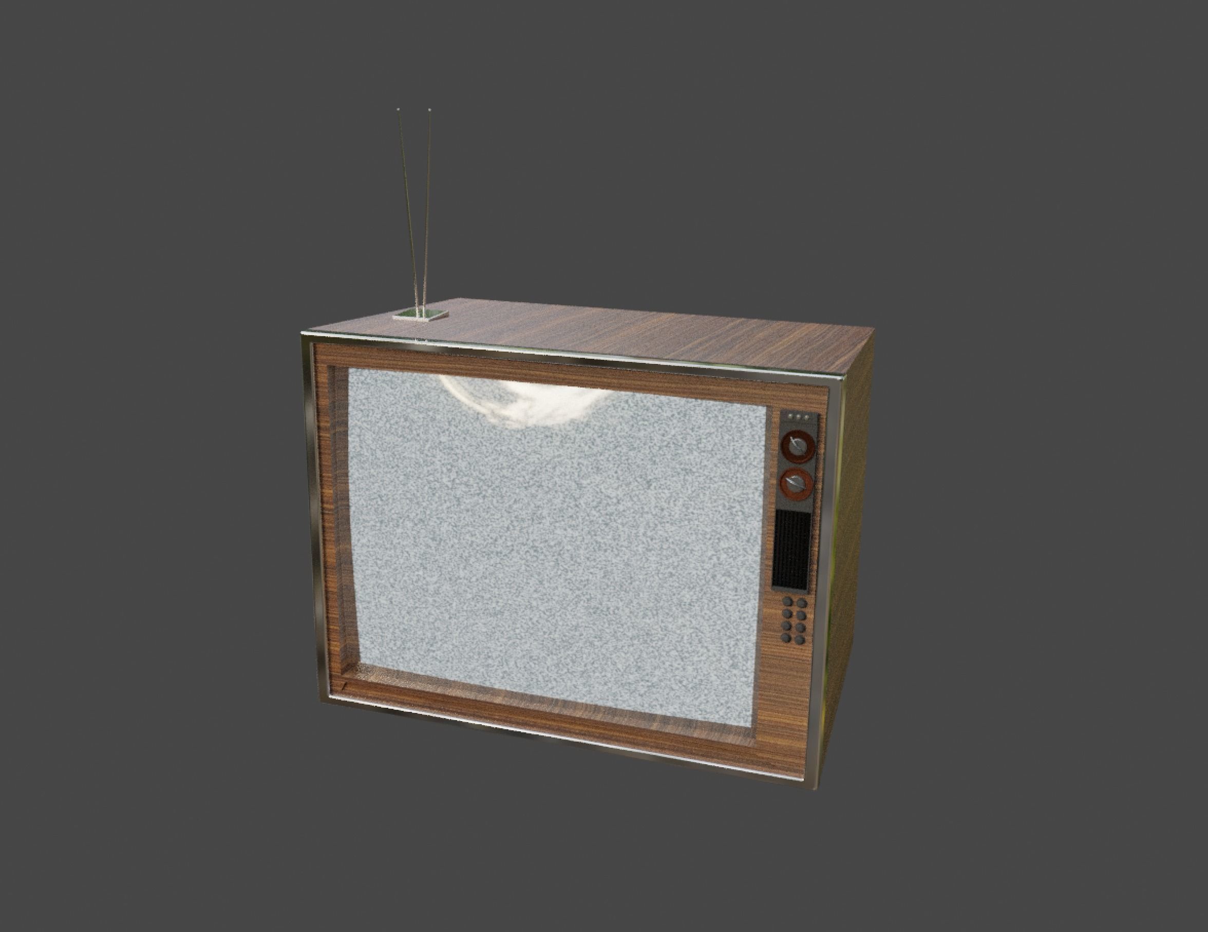 3D model Old School TV - Low Poly VR / AR / low-poly | CGTrader