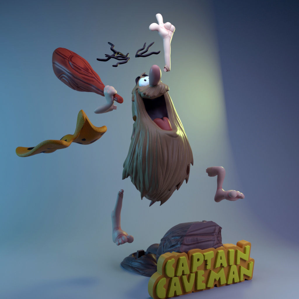 Capitan Caveman- 15cm 3D model 3D printable | CGTrader