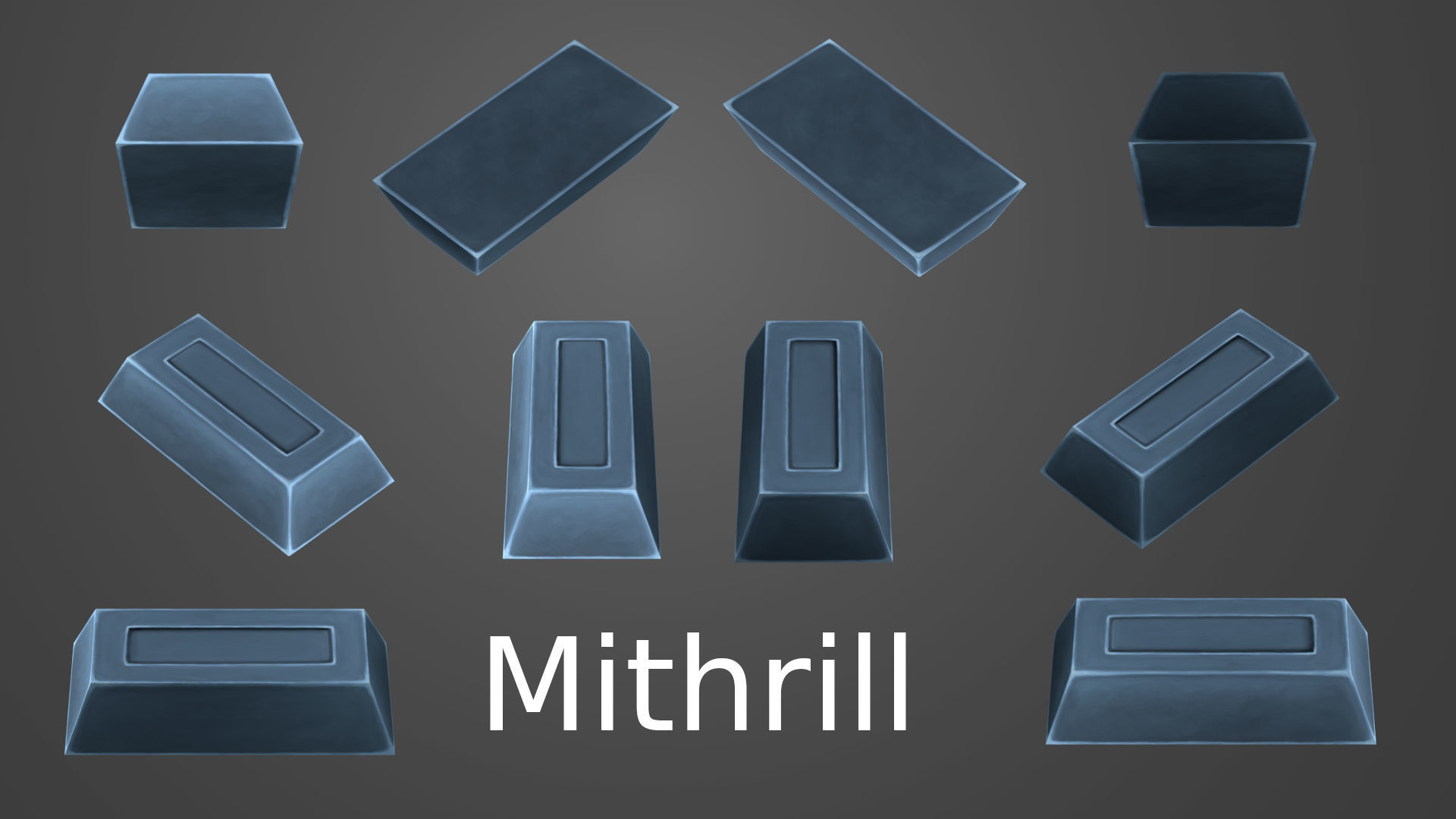 Hand-painted ingots pack free VR / AR / low-poly 3D model | CGTrader