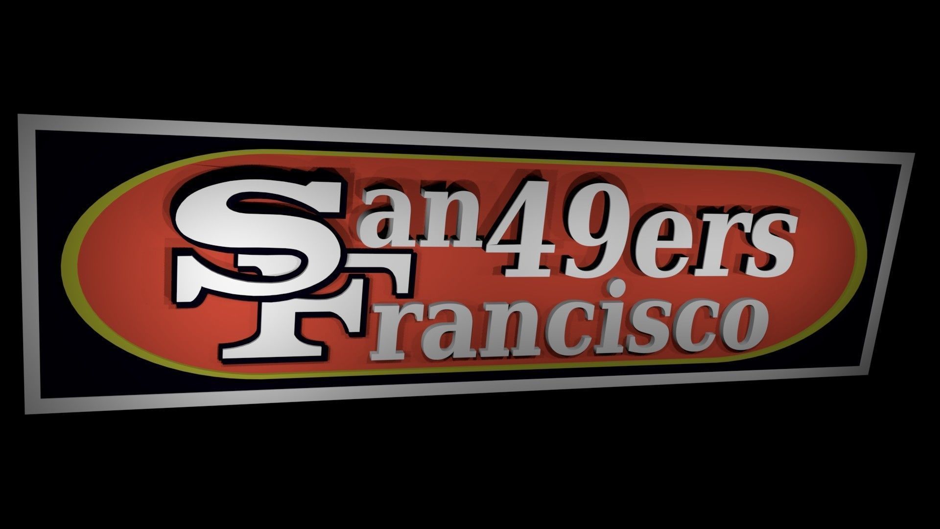 49ers San Francisco banner 3D model | CGTrader
