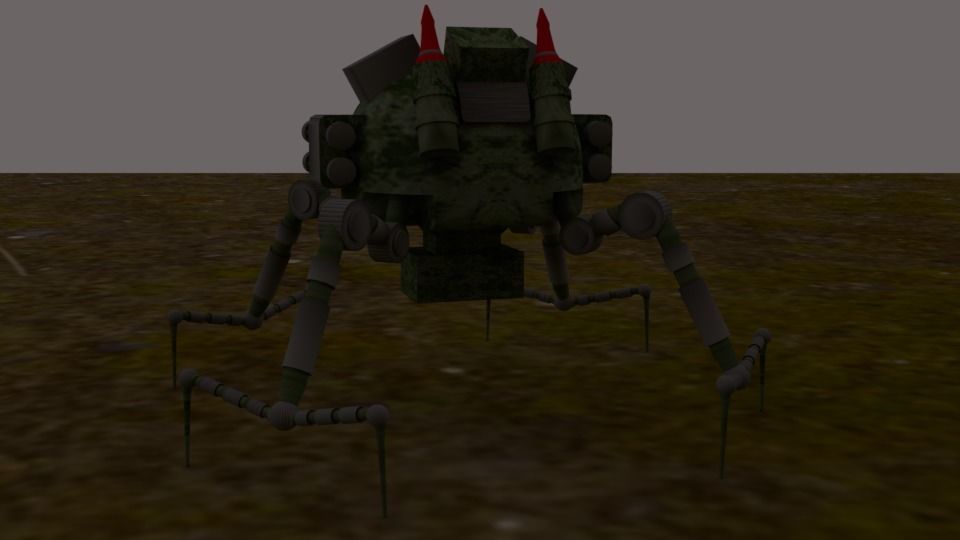 3D model military robot spider killer VR / AR / low-poly | CGTrader