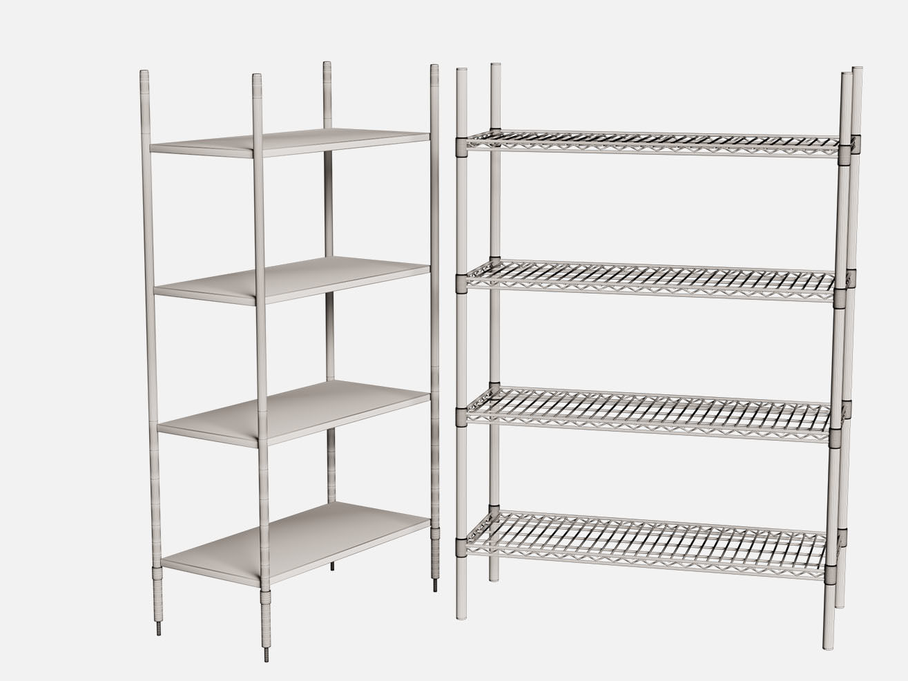 industrial wire rack 3D model | CGTrader