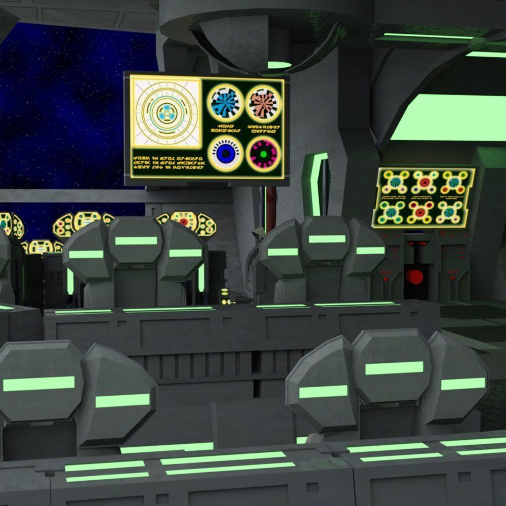 Starship Bridge 7 for DAZ Studio 3D model rigged | CGTrader
