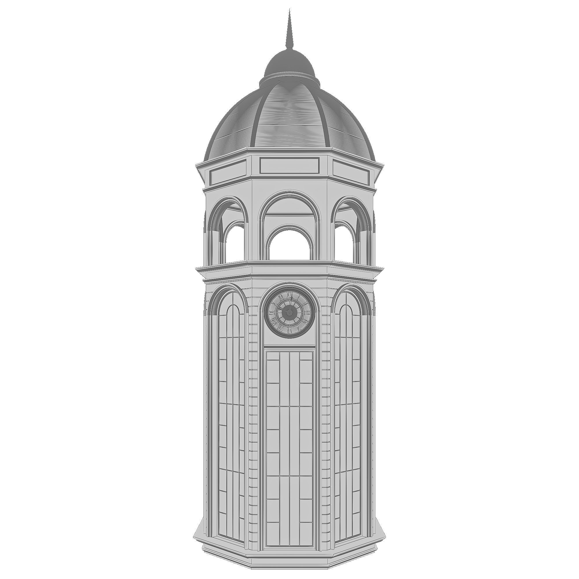 3D model Classic Clock Tower VR / AR / low-poly | CGTrader