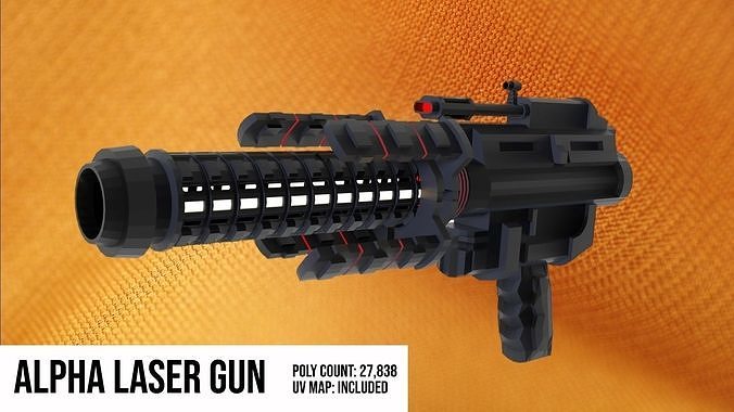 3D model Laser Gun SCI-FI LOW POLY GAME READY ASSET VR / AR / low-poly ...