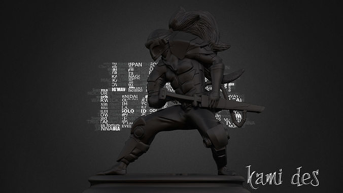 yasuo project custom 3D model 3D printable | CGTrader