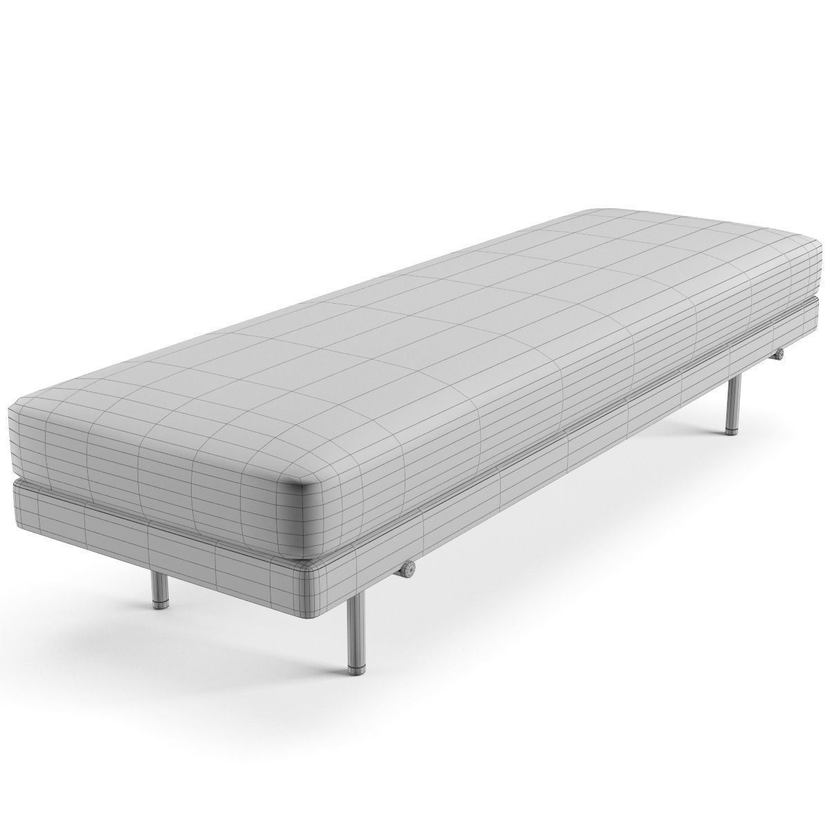 Minotti Torii Bench Ottoman Set 3D model | CGTrader