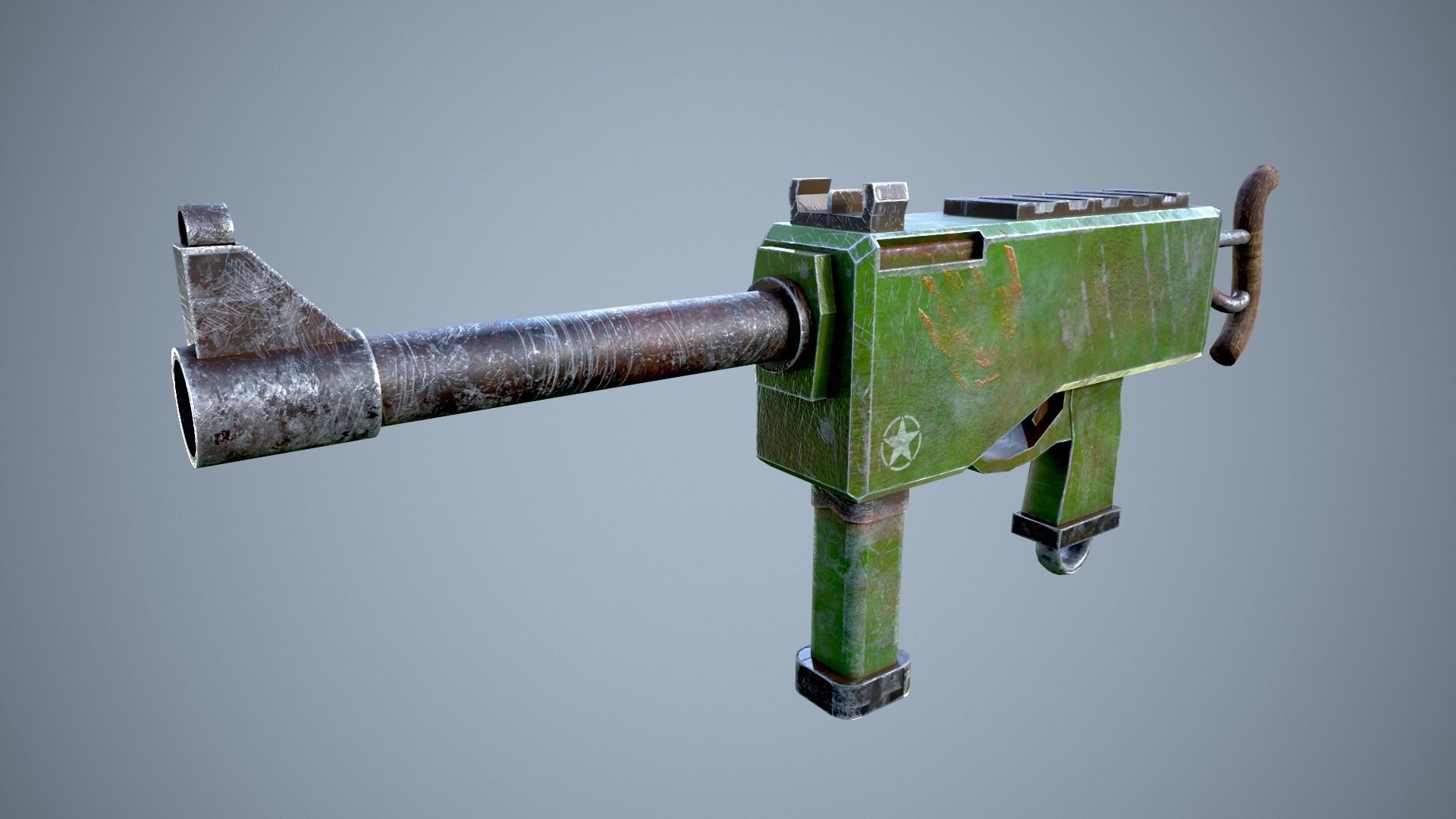 3D model Dirty Gun VR / AR / low-poly | CGTrader