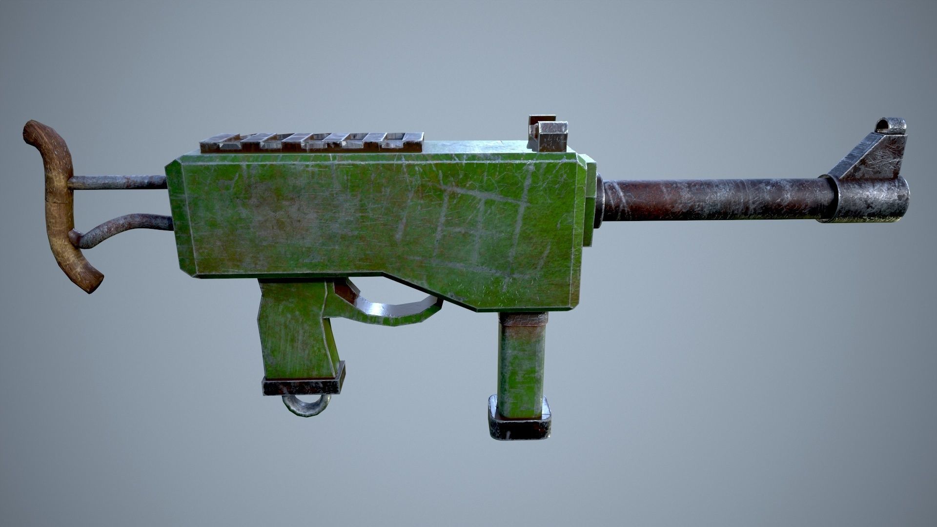 3D model Dirty Gun VR / AR / low-poly | CGTrader