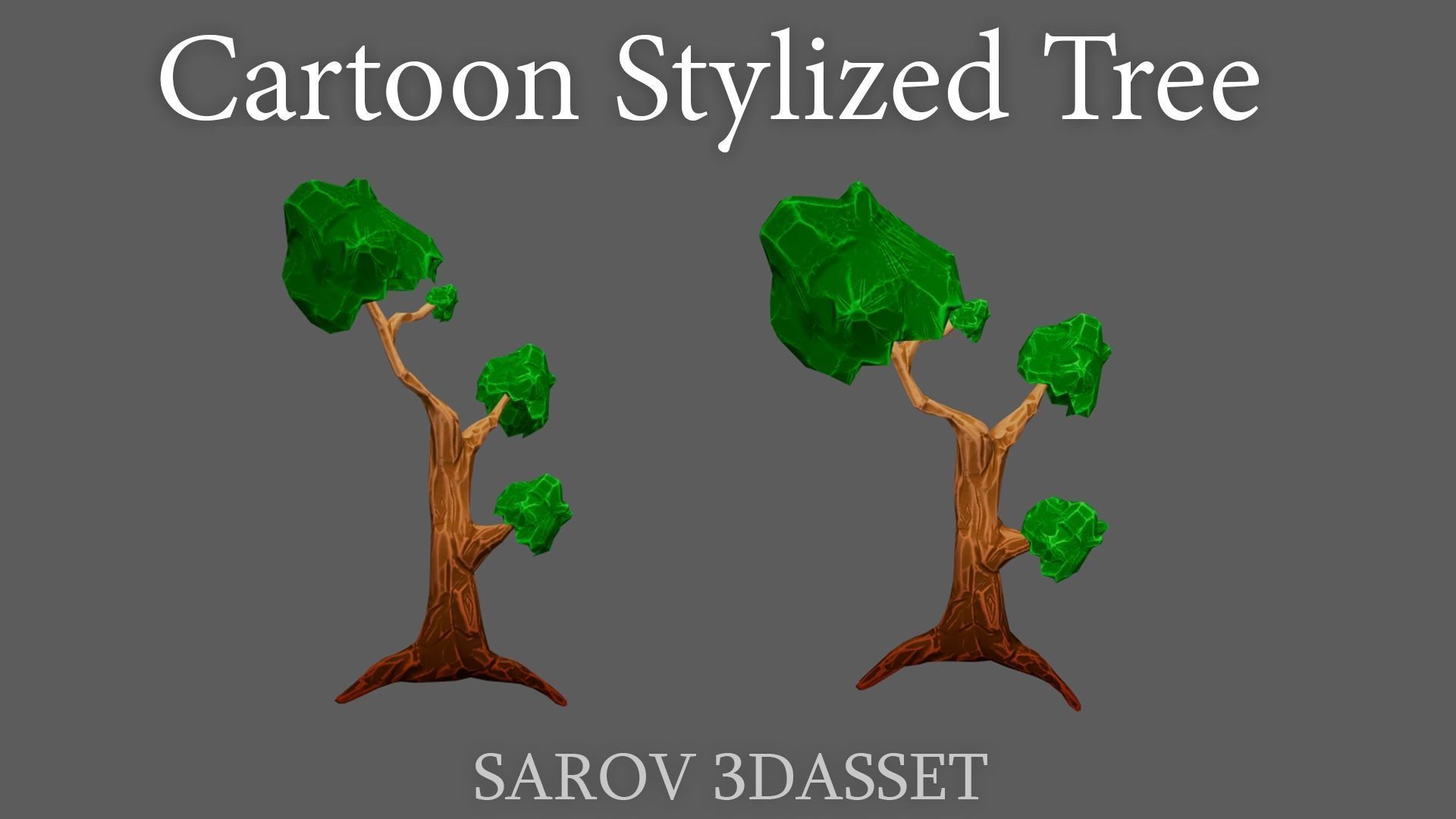 3D model Stylized Cartoon Tree LOWPOLY FOR GAME VR / AR / low-poly ...