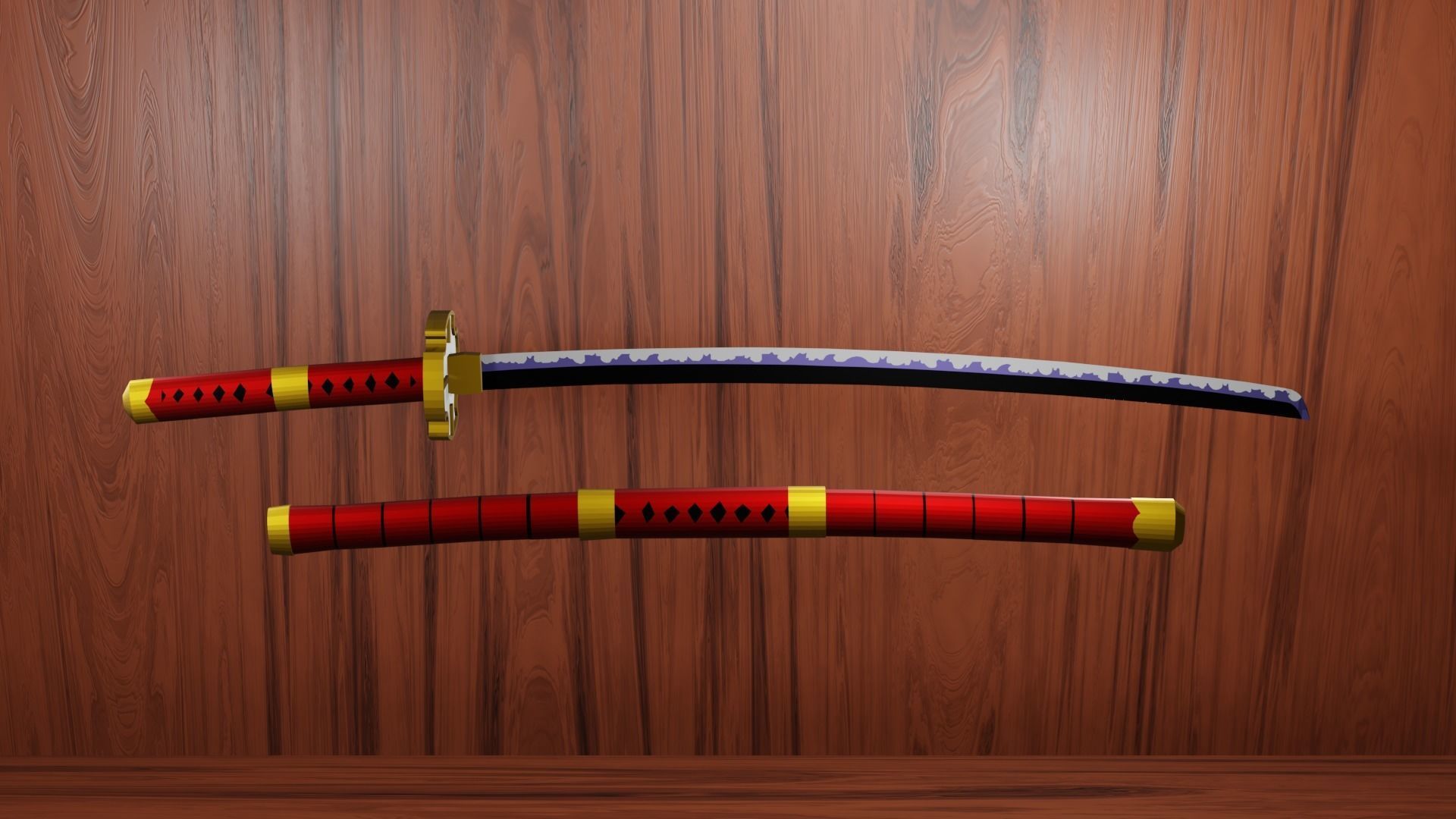 3D model One Piece - Zoro Sword - Sandai Kitetsu VR / AR / low-poly ...