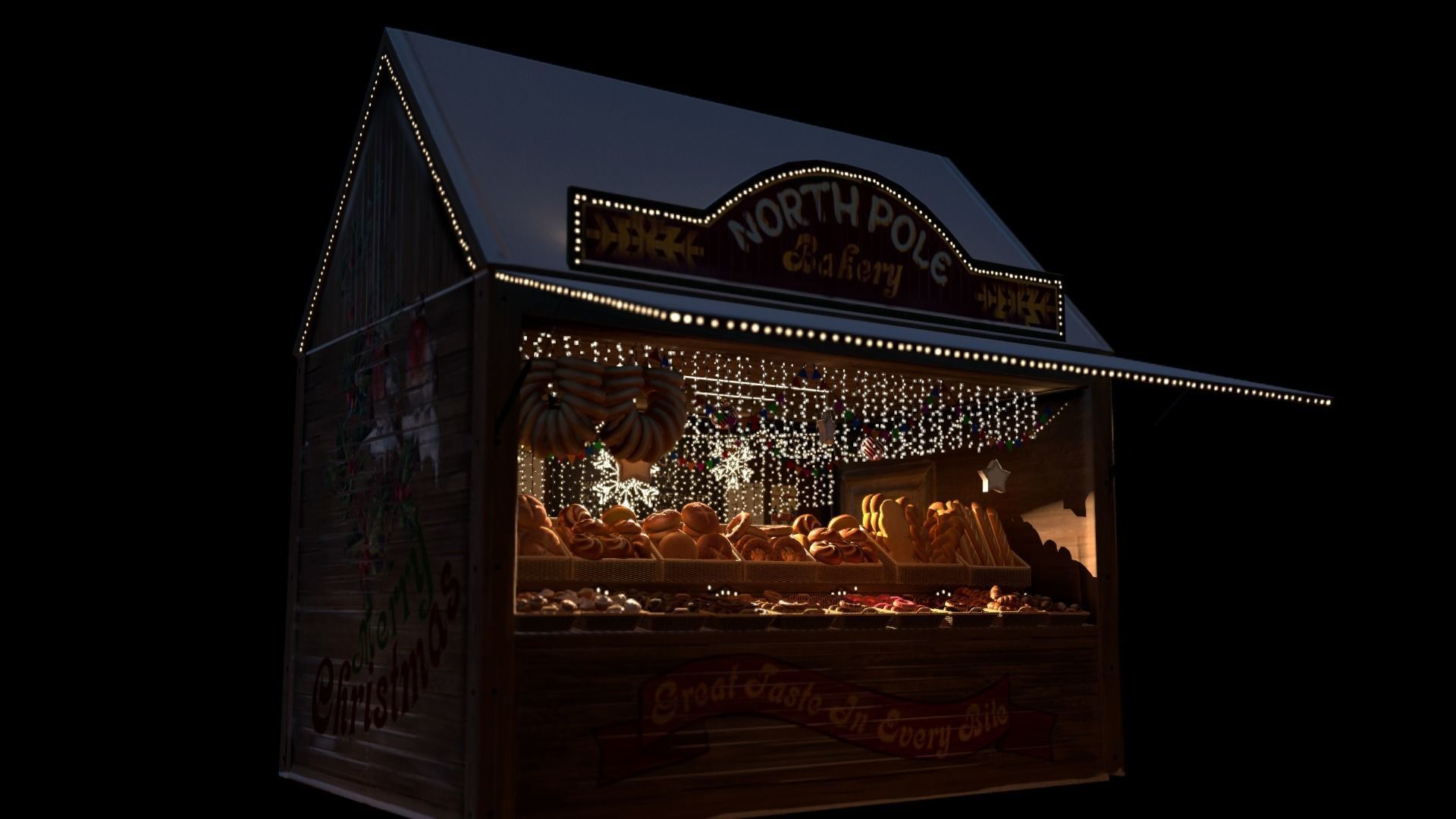 3D model Christmas Mini Market VR / AR / low-poly | CGTrader