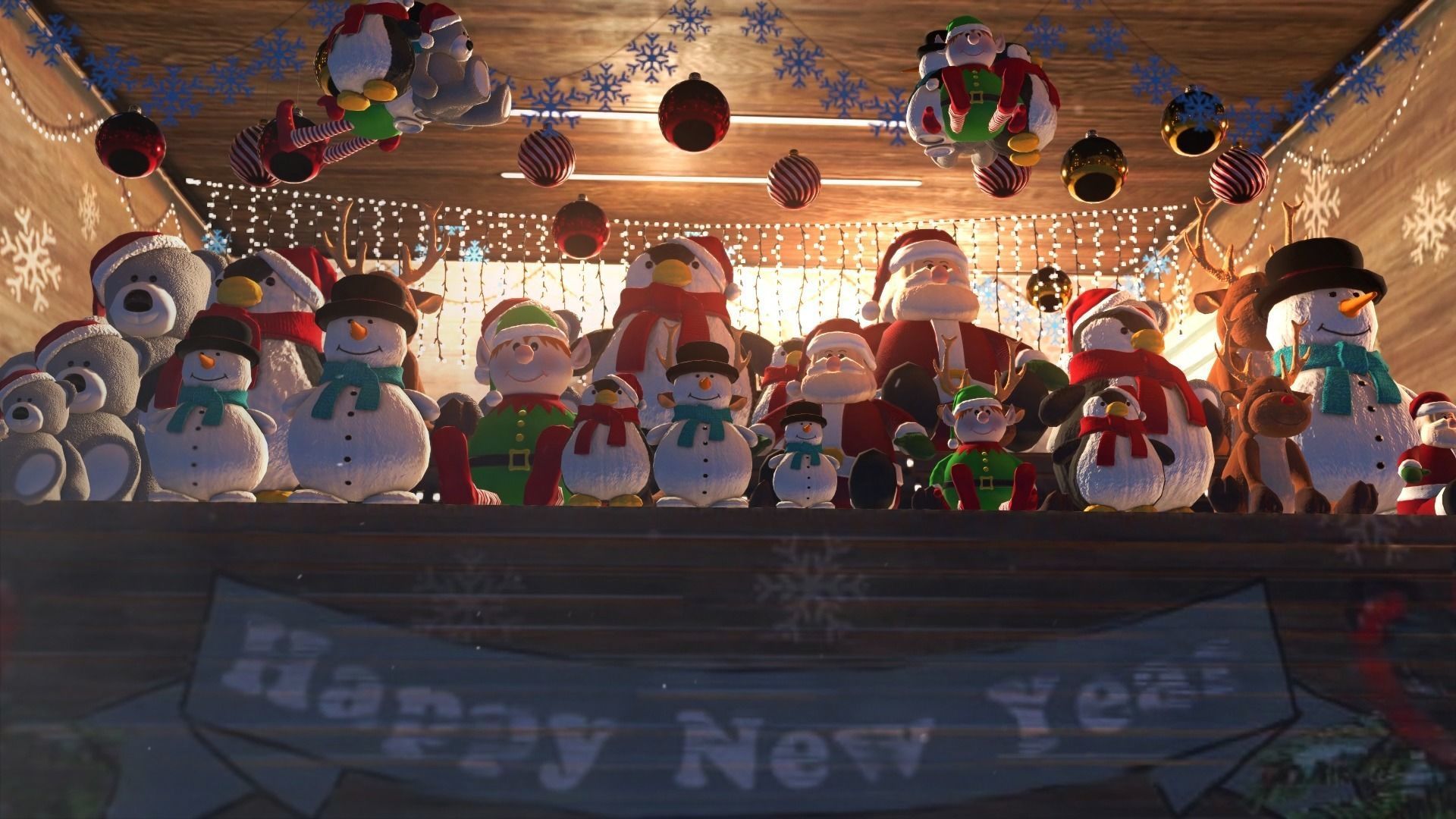 3D model Christmas Mini Market VR / AR / low-poly | CGTrader