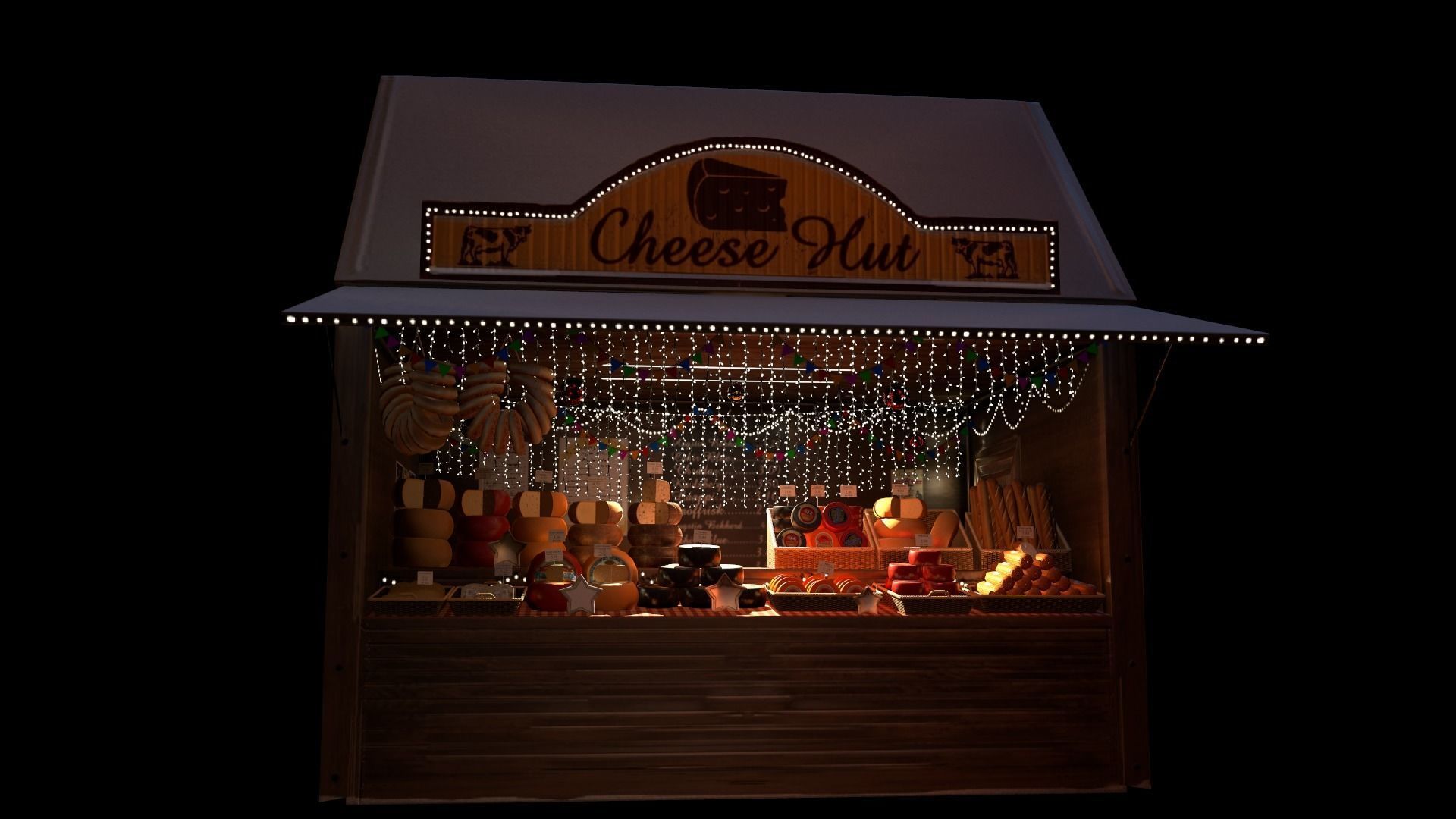 3D model Christmas Mini Market VR / AR / low-poly | CGTrader
