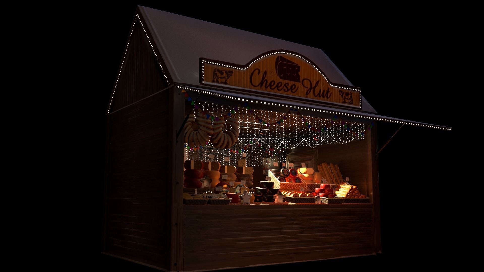 3D model Christmas Mini Market VR / AR / low-poly | CGTrader