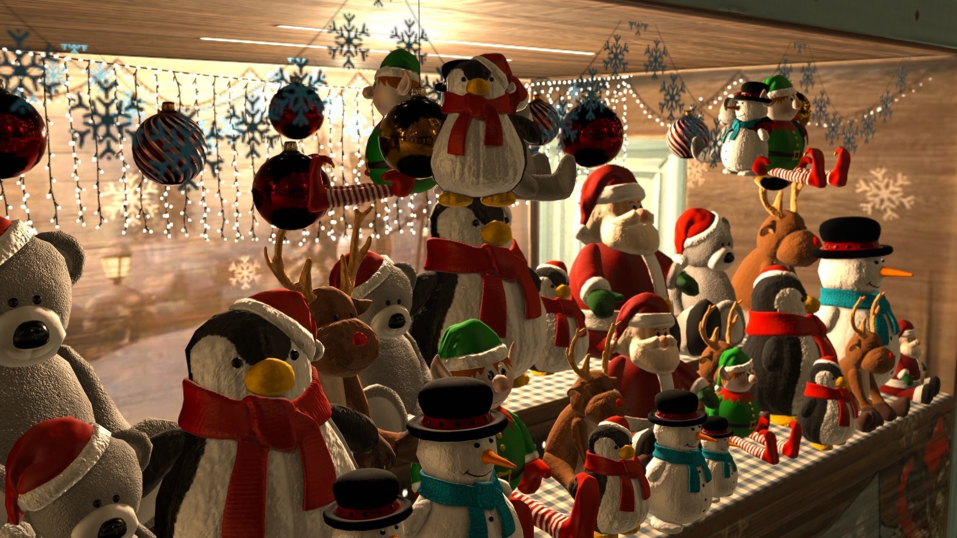 3D model Christmas Mini Market VR / AR / low-poly | CGTrader