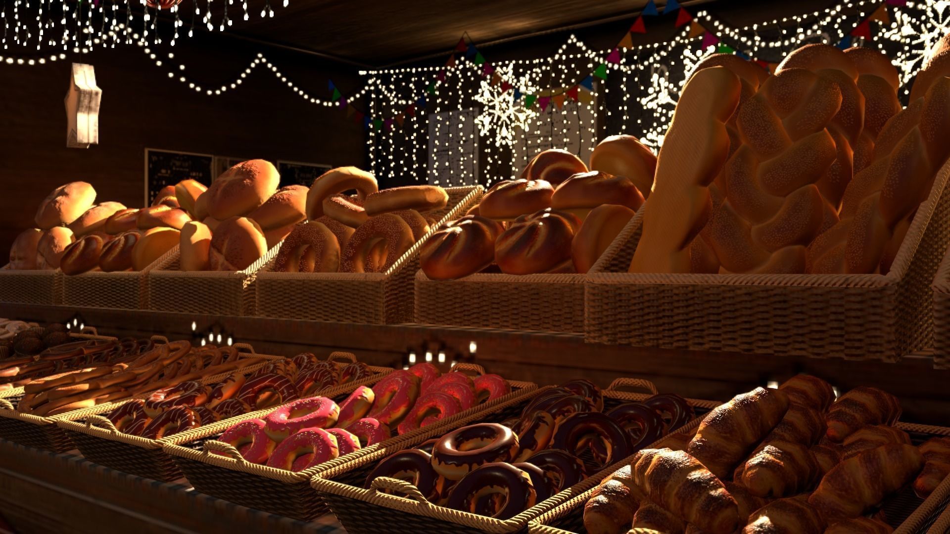 3D model Christmas Mini Market VR / AR / low-poly | CGTrader