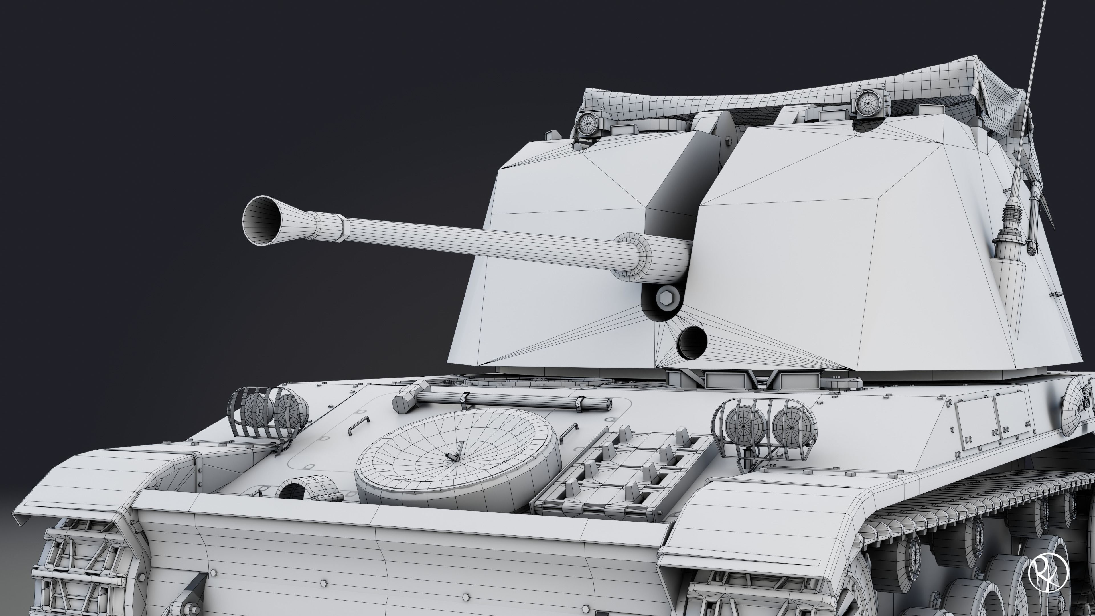 AMX-13 DCA 40 PBR Model 3D model | CGTrader