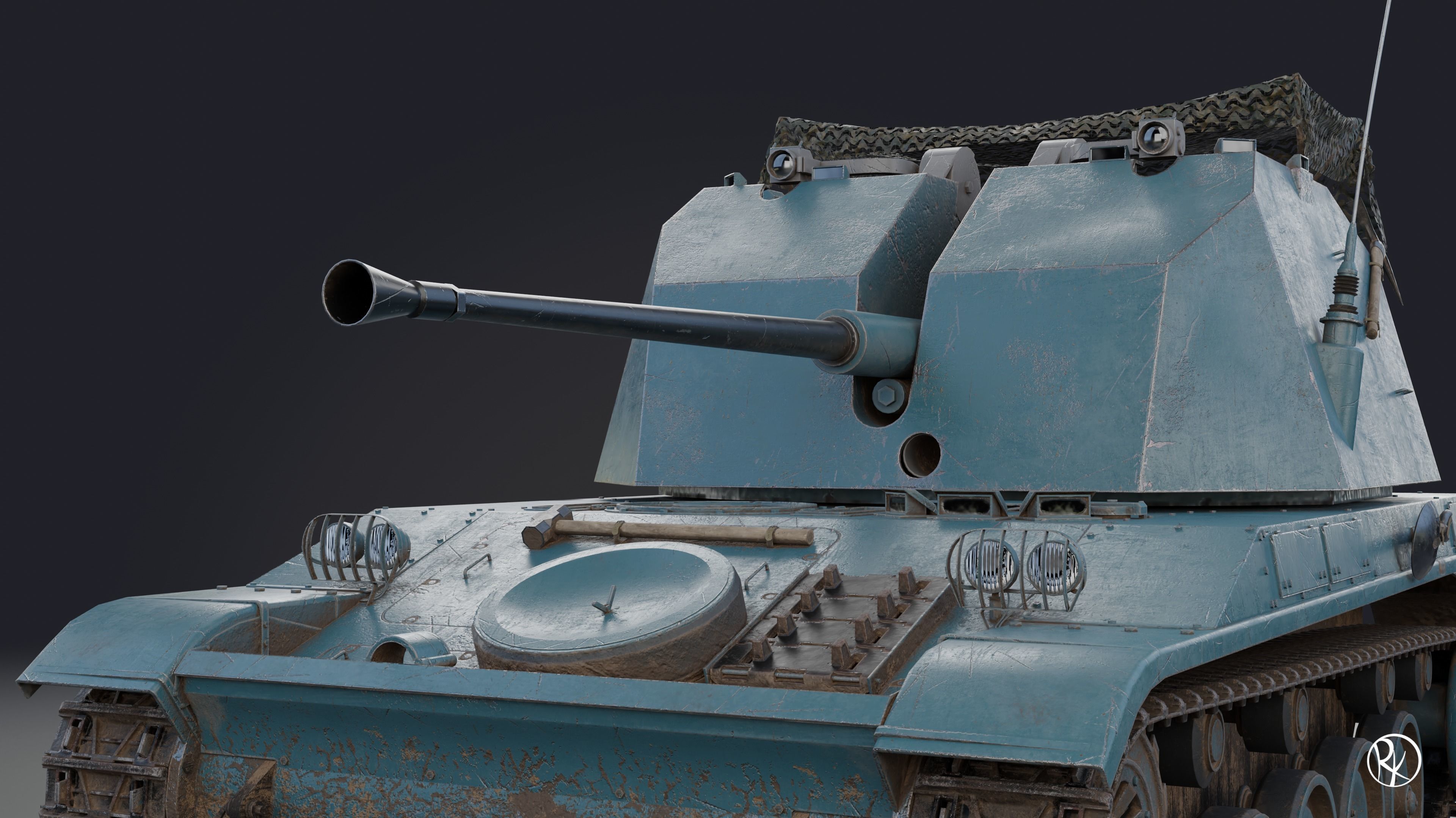AMX-13 DCA 40 PBR Model 3D model | CGTrader