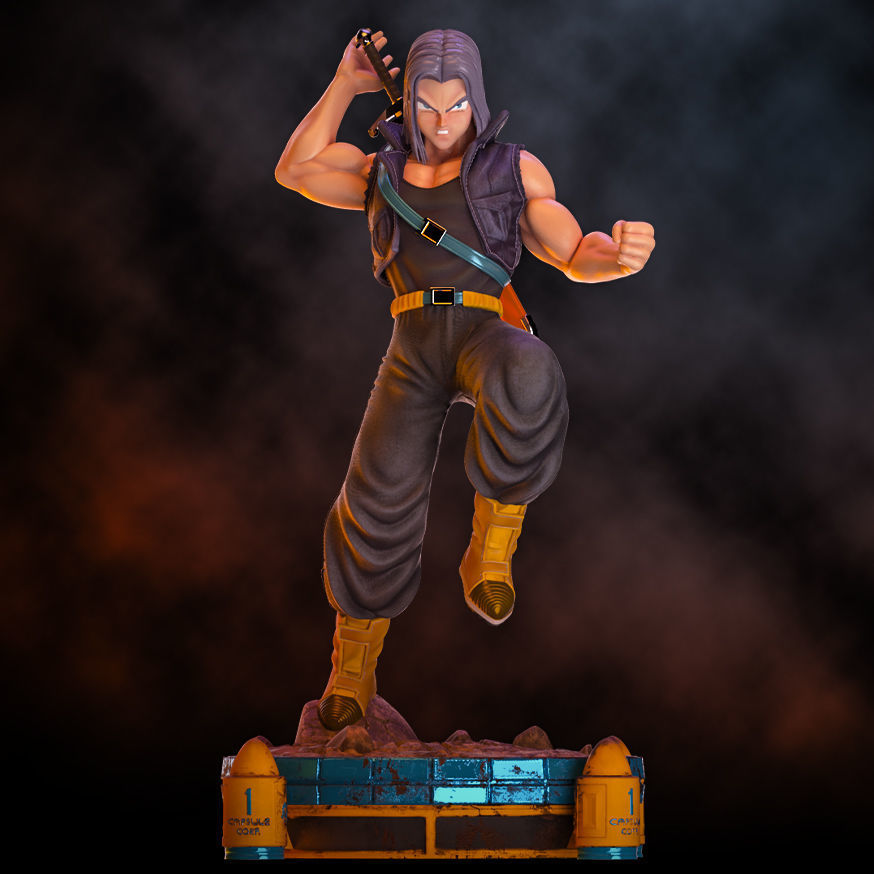 Fanart Future TRUNKS Statue - original and SSJ version - 3D model 3D ...