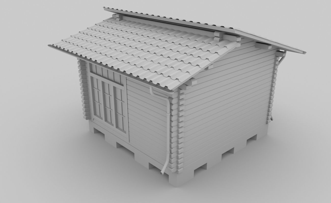 3D model 3d model barbecue house Low Poly VR / AR / low-poly | CGTrader