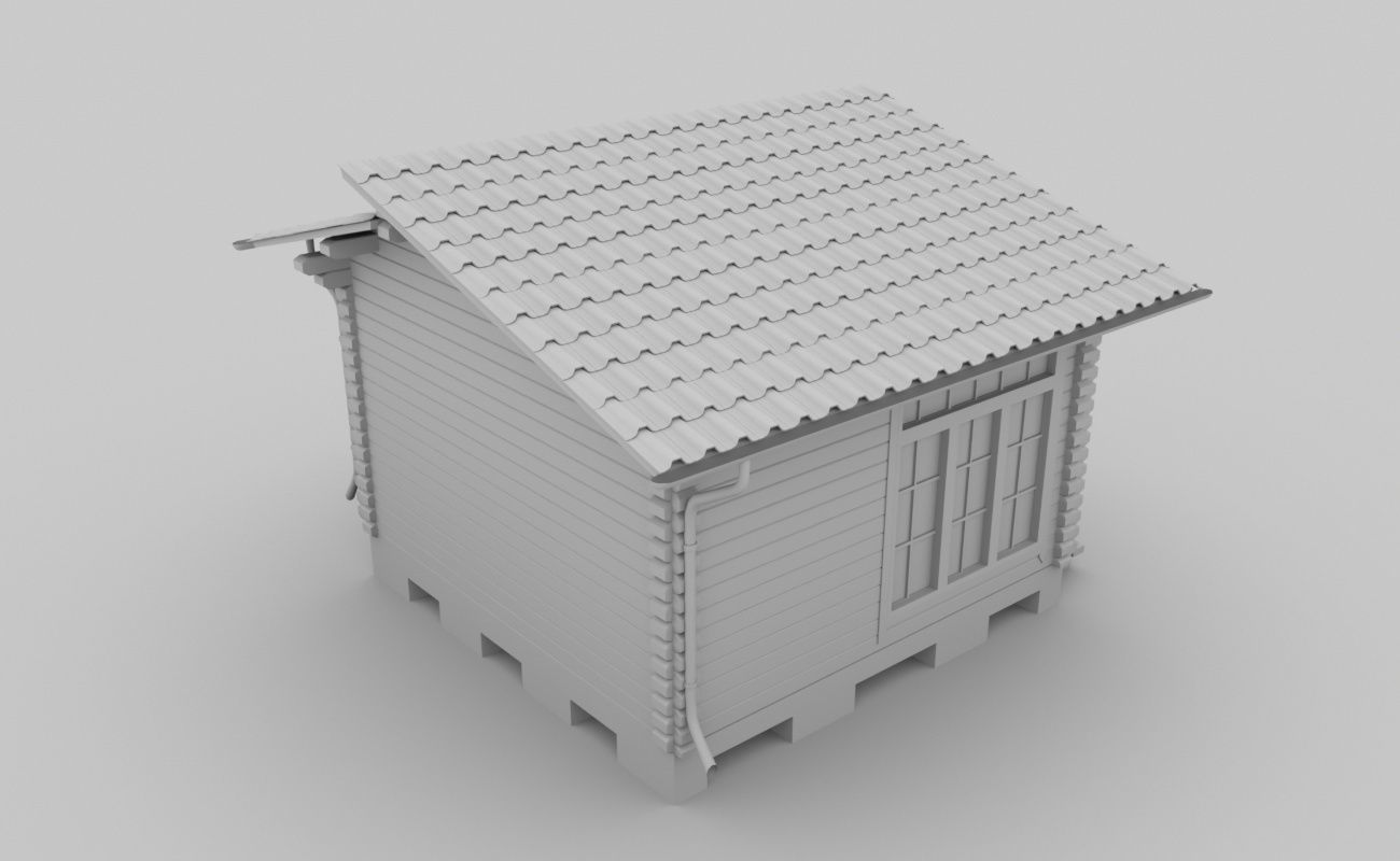3D model 3d model barbecue house Low Poly VR / AR / low-poly | CGTrader