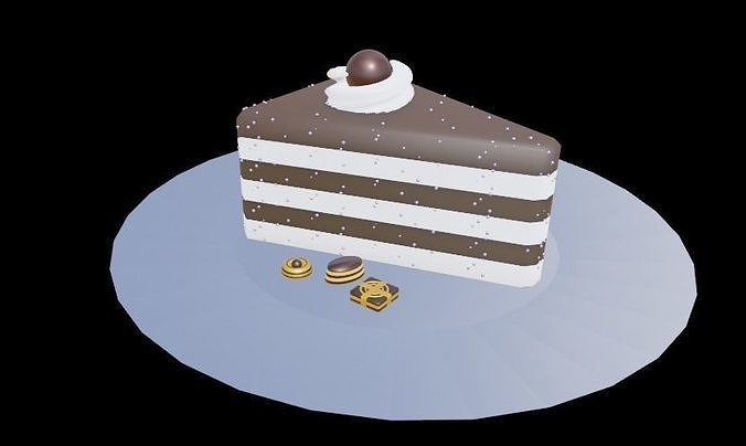 Cake slice free 3D model | CGTrader