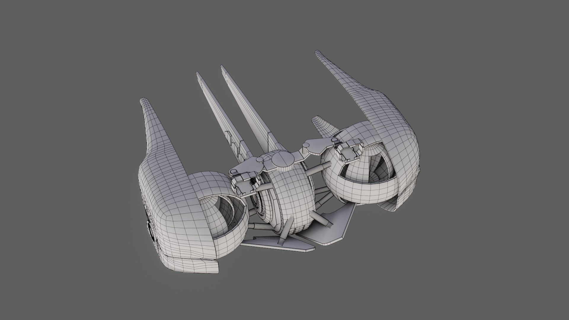 3D model Sci-Fi Glider - Low Poly - Game Ready - PBR VR / AR / low-poly ...
