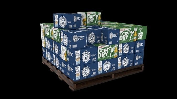 3D model Beer box and pallet VR / AR / low-poly | CGTrader