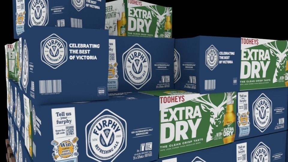 3D model Beer box and pallet VR / AR / low-poly | CGTrader