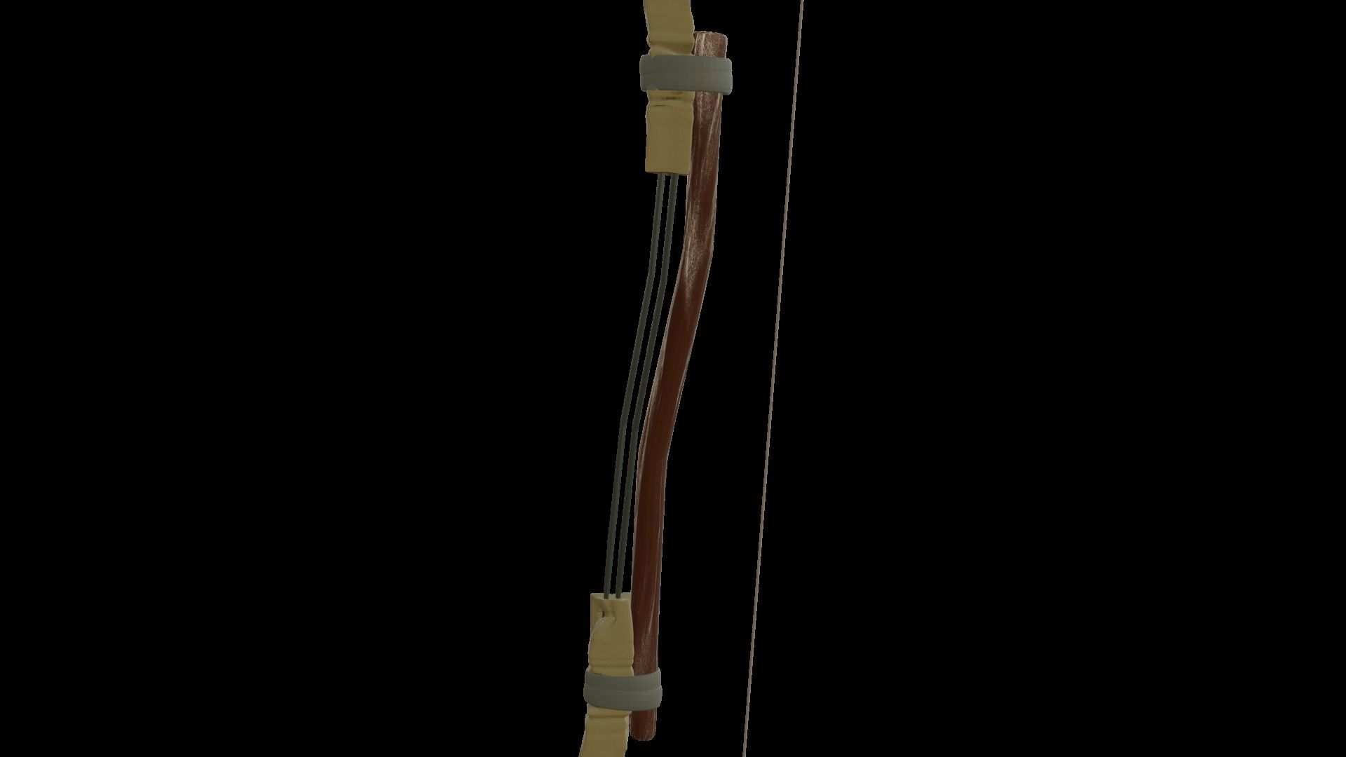 barbarian bow bone 3D model | CGTrader