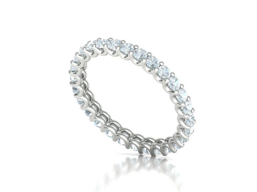 Diamond Eternity Ring Diamond U setting Ring 3dmodel 3D model 3D ...