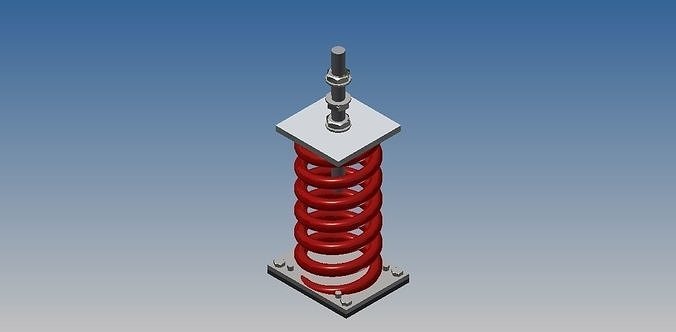 Industrial spring coil insulator 3D model 3D printable | CGTrader