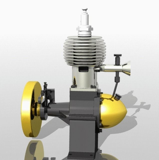 Model gas engine free 3D model | CGTrader