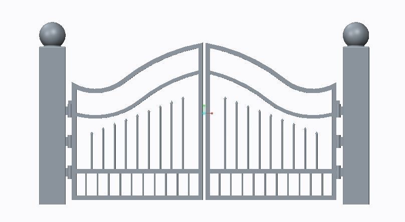 Gate metal 3D model | CGTrader