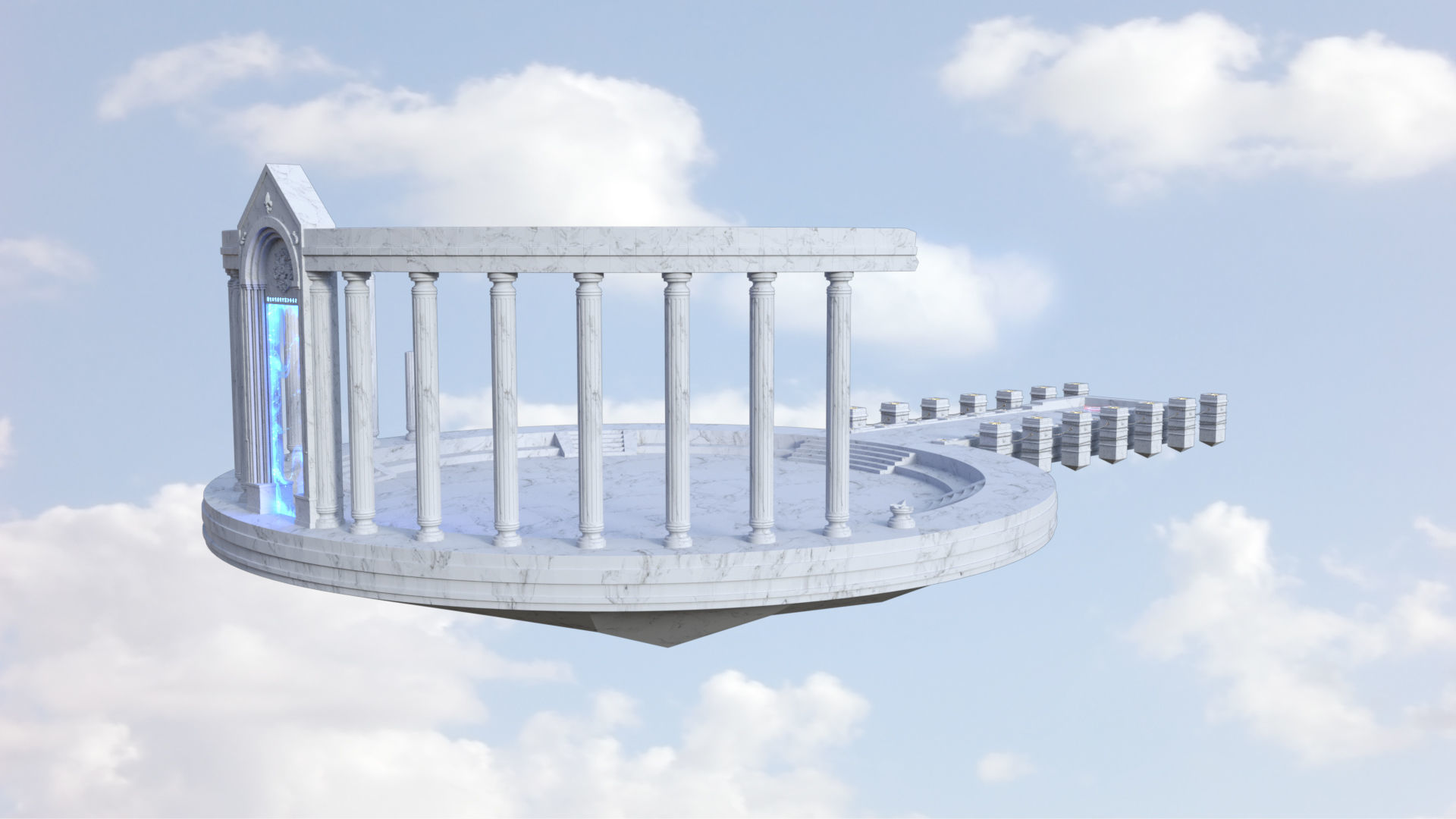 Floating Colosseum - Arena Coliseum 3D model | CGTrader