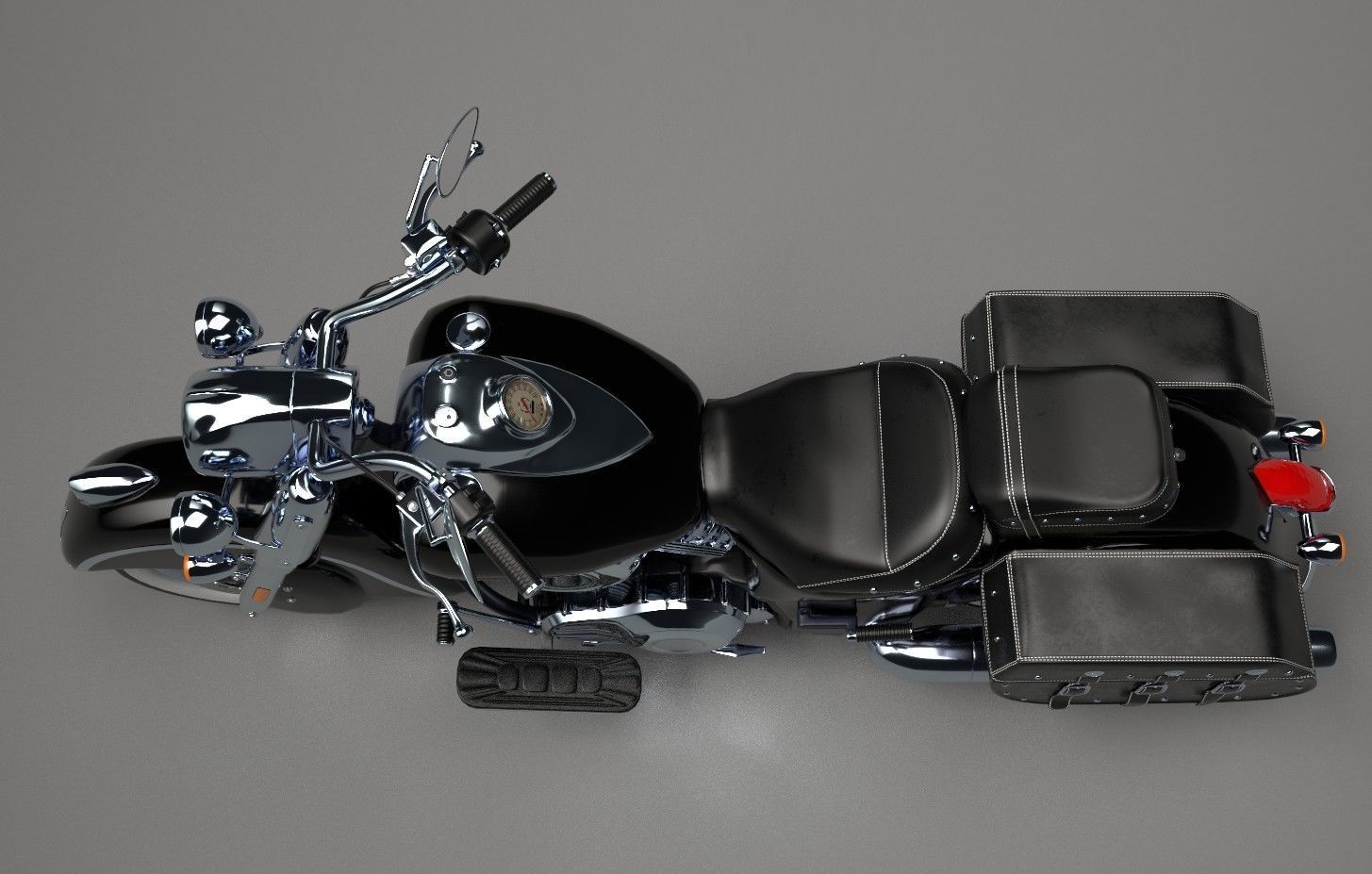 3D model Vintage Custom Motorcycle Low Poly VR / AR / low-poly | CGTrader