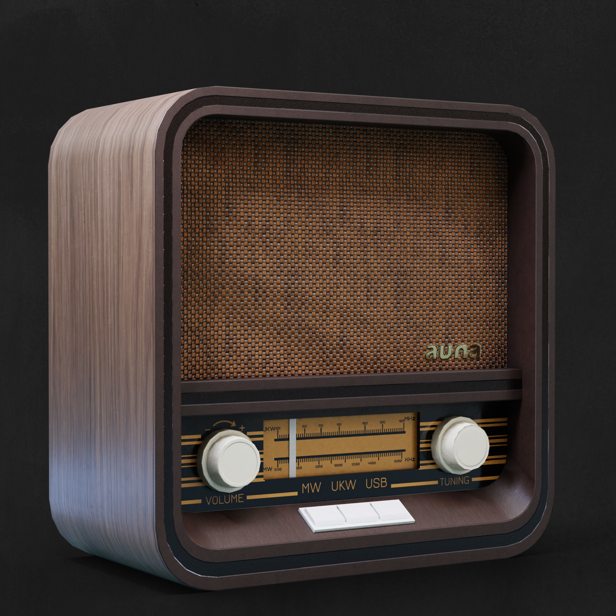 3D model Retro Radio set VR / AR / low-poly | CGTrader