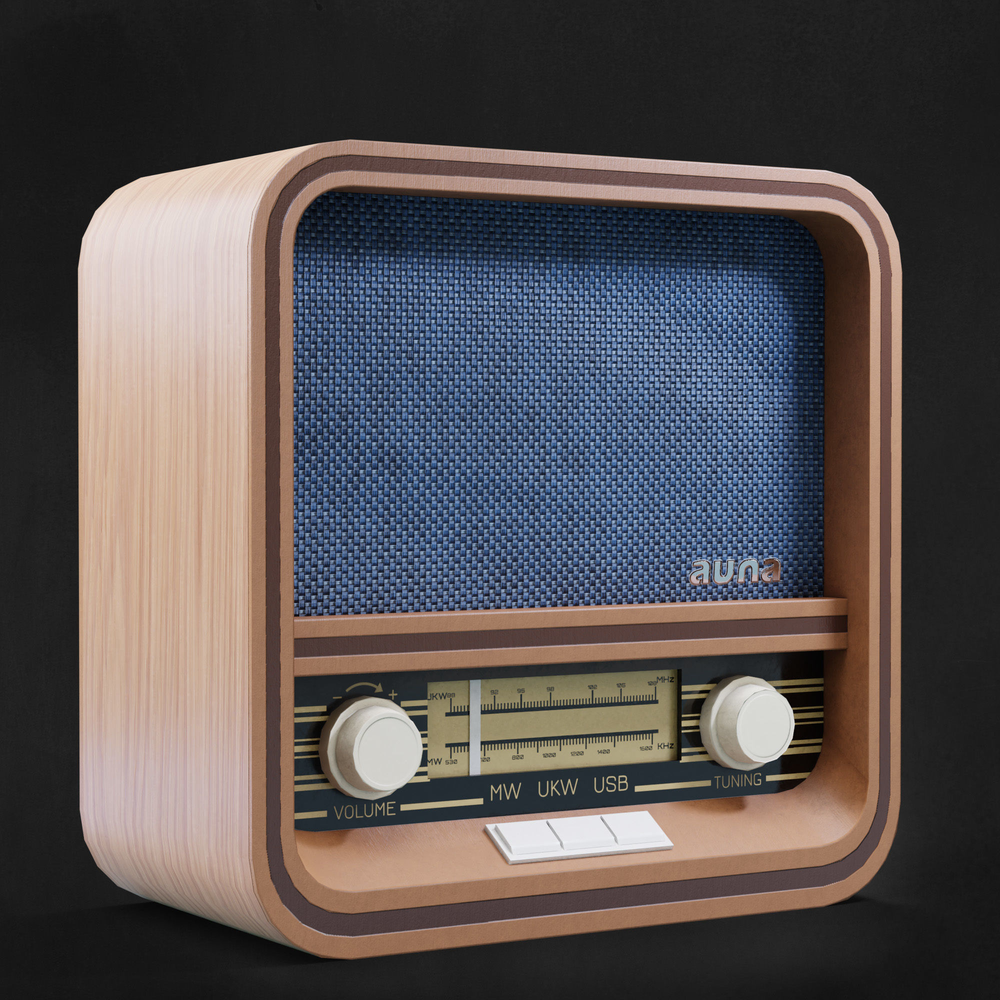 3D model Retro Radio set VR / AR / low-poly | CGTrader