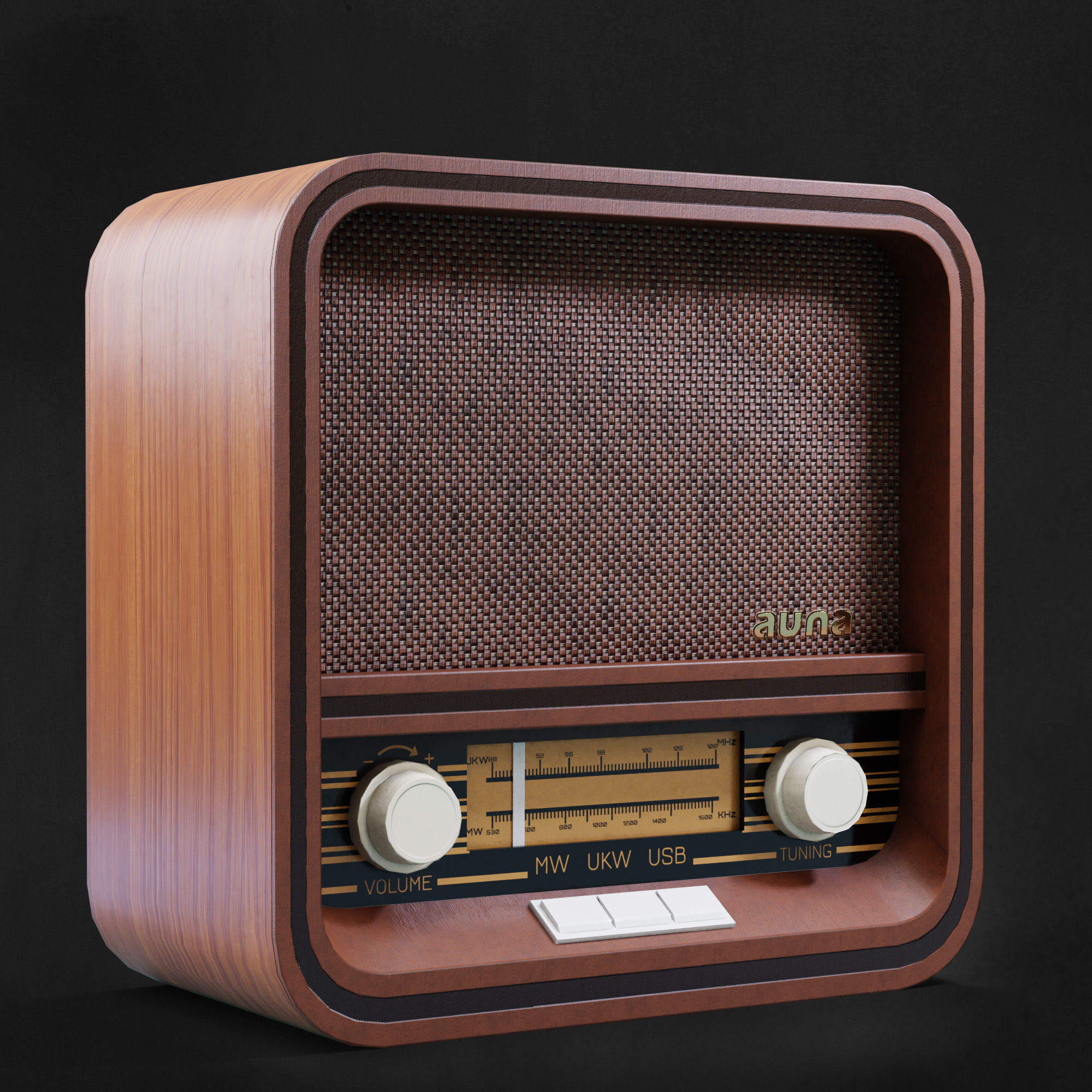3D model Retro Radio set VR / AR / low-poly | CGTrader