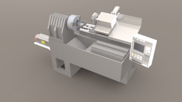 2 Axis CNC machine free 3D model | CGTrader