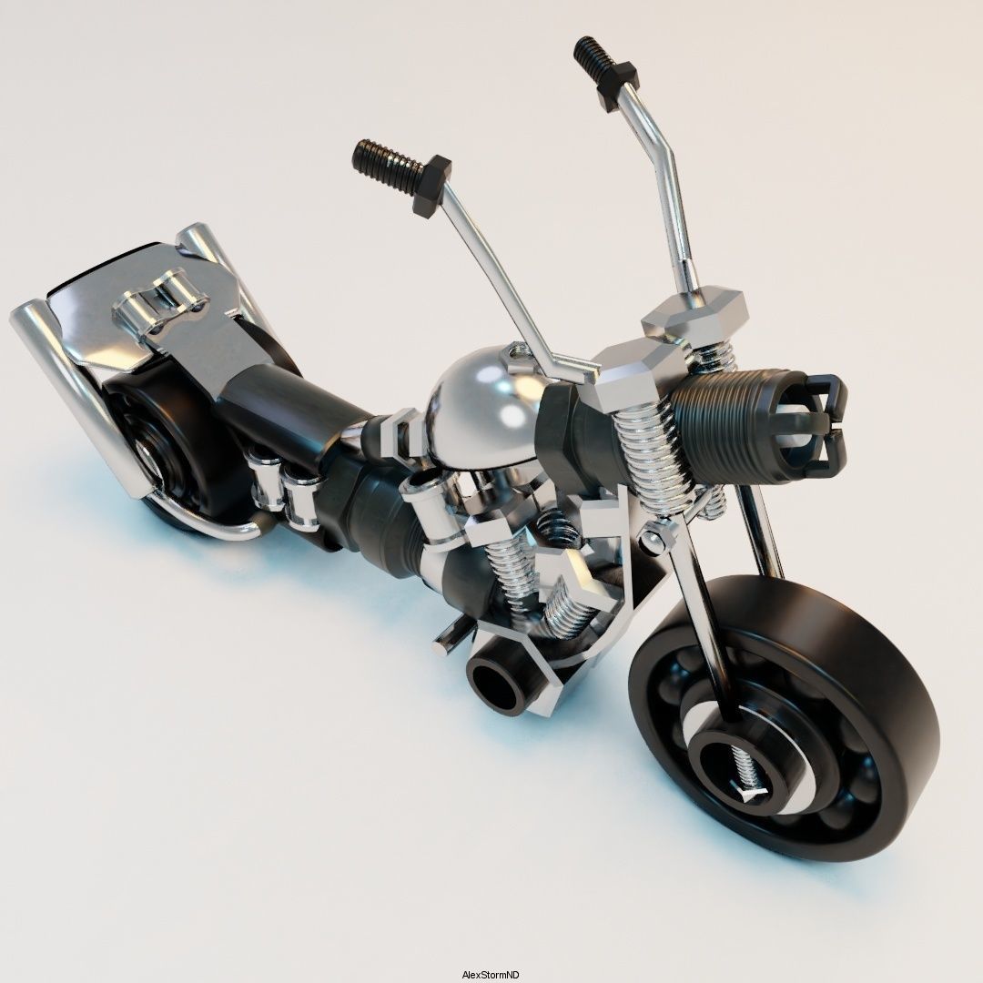 Candle Motorcycle 3D model 3D printable | CGTrader