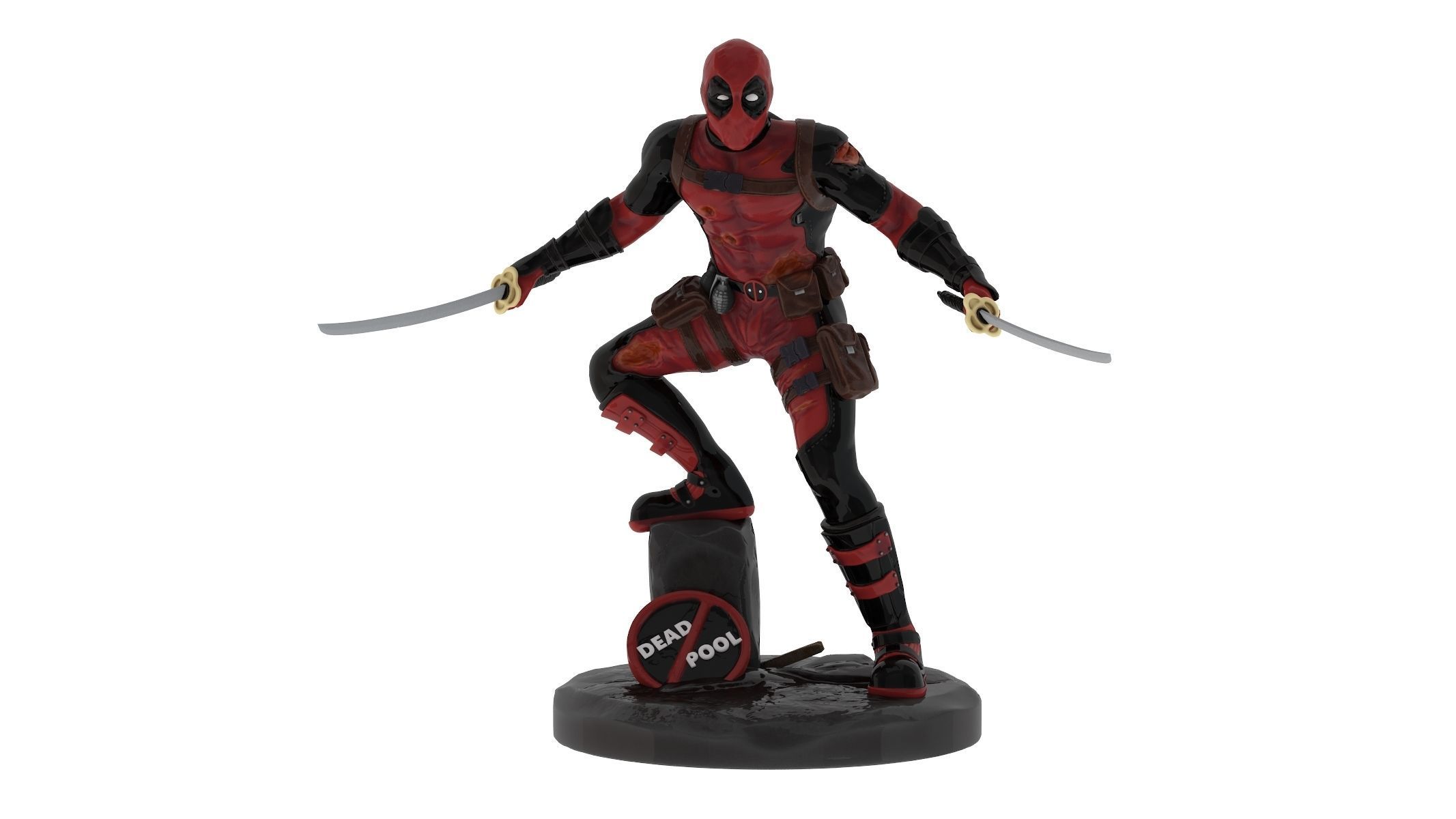 3D model DeadPool 3D Printable VR / AR / low-poly | CGTrader