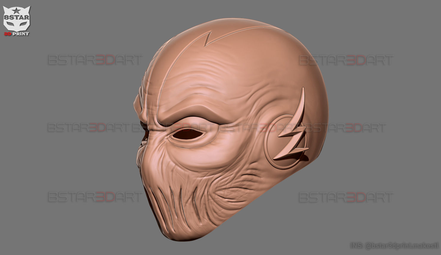 Zoom Flash Mask - Hunter Zolomon Cosplay - DC Comics 3D model 3D ...