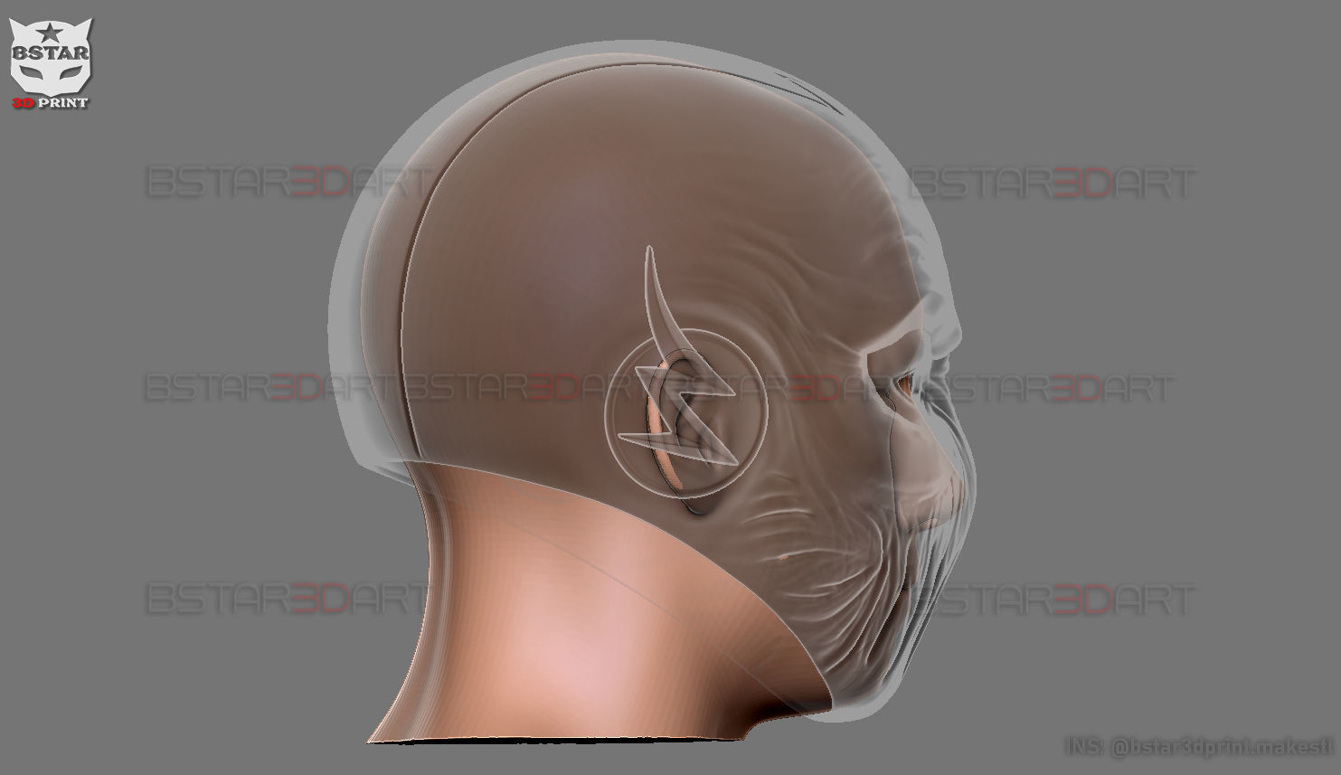 Zoom Flash Mask - Hunter Zolomon Cosplay - DC Comics 3D model 3D ...