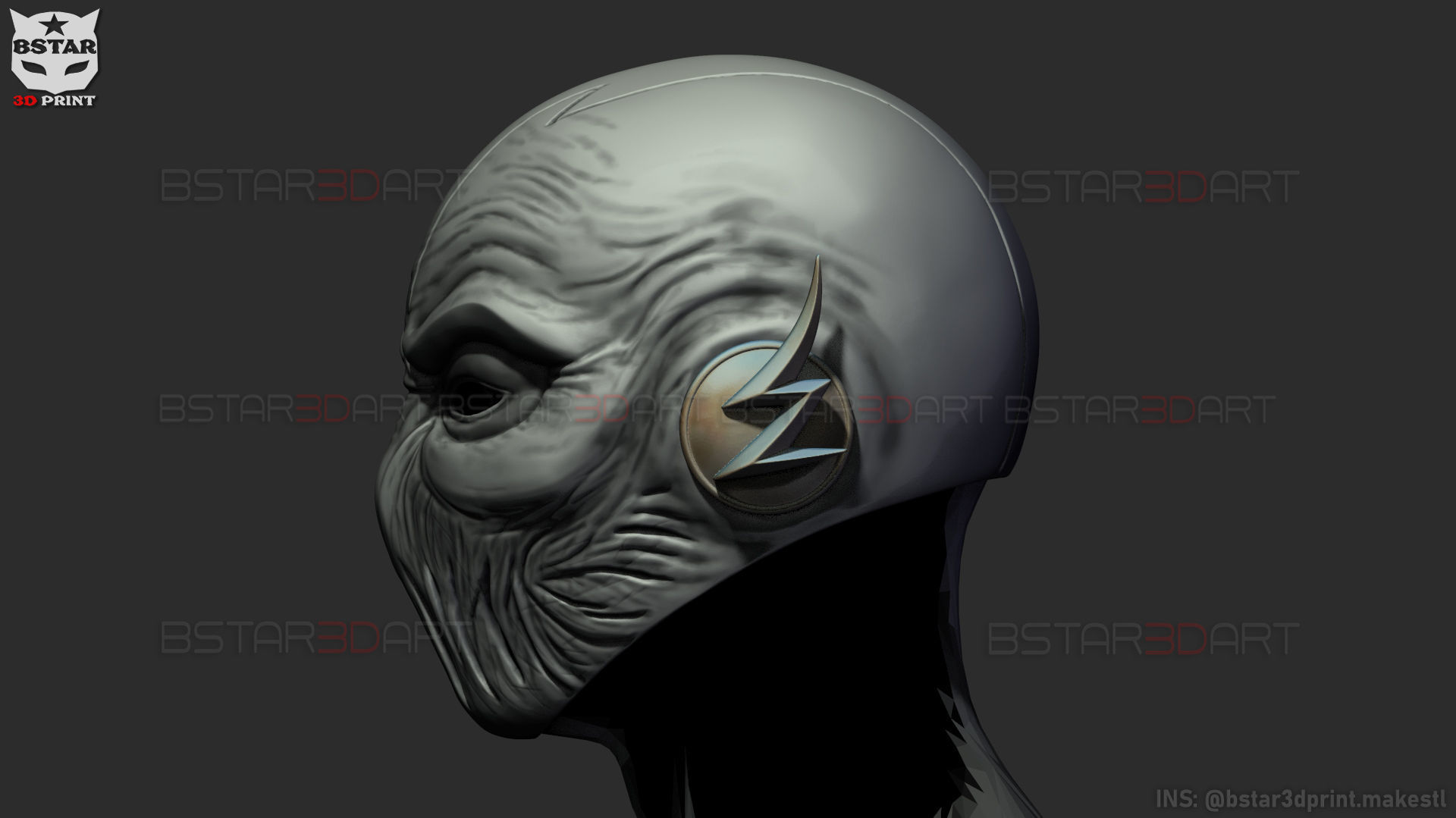 Zoom Flash Mask - Hunter Zolomon Cosplay - DC Comics 3D model 3D ...
